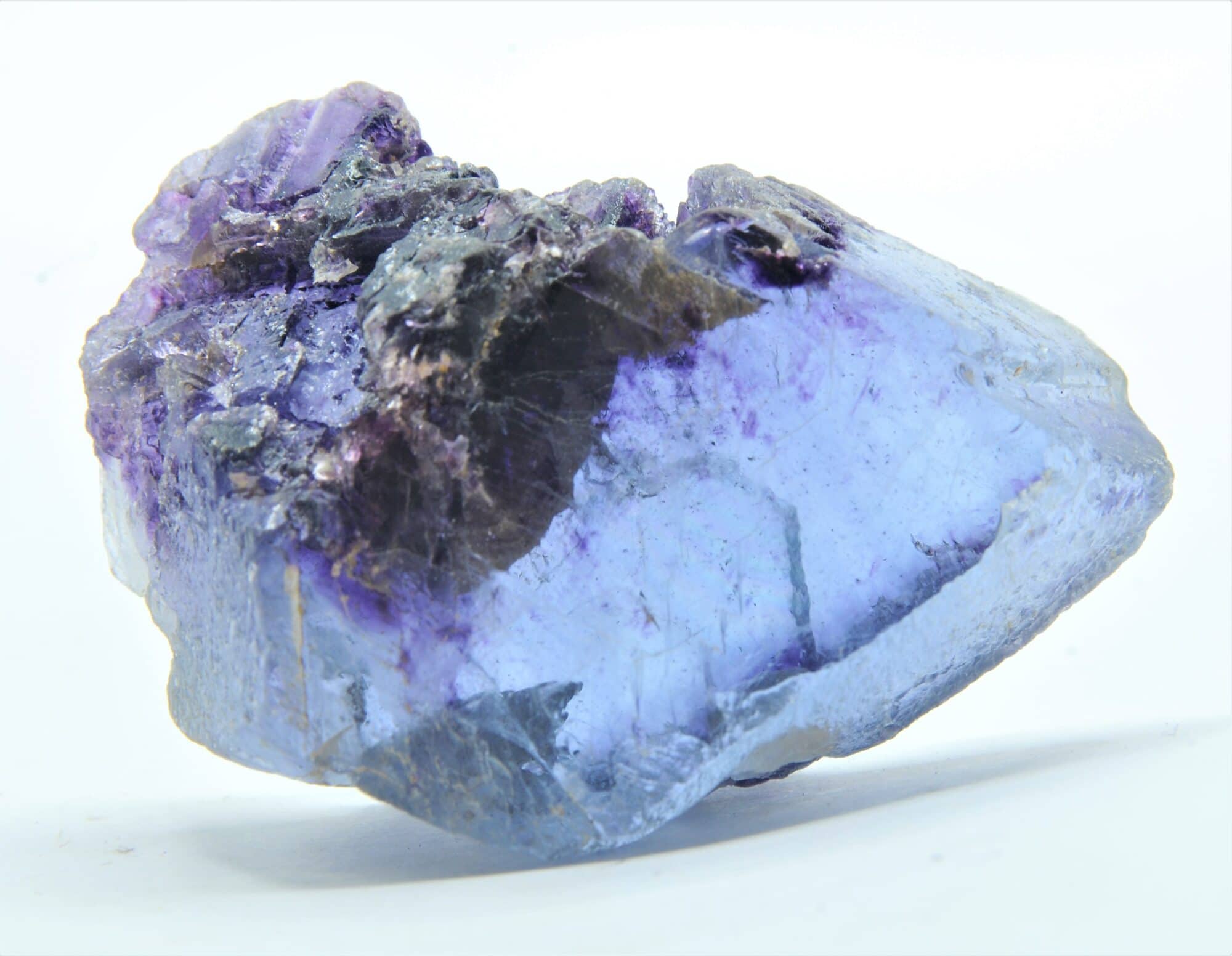 Blue and violet fluorite (Fluorine), Boltry quarry, Seilles, Belgium.