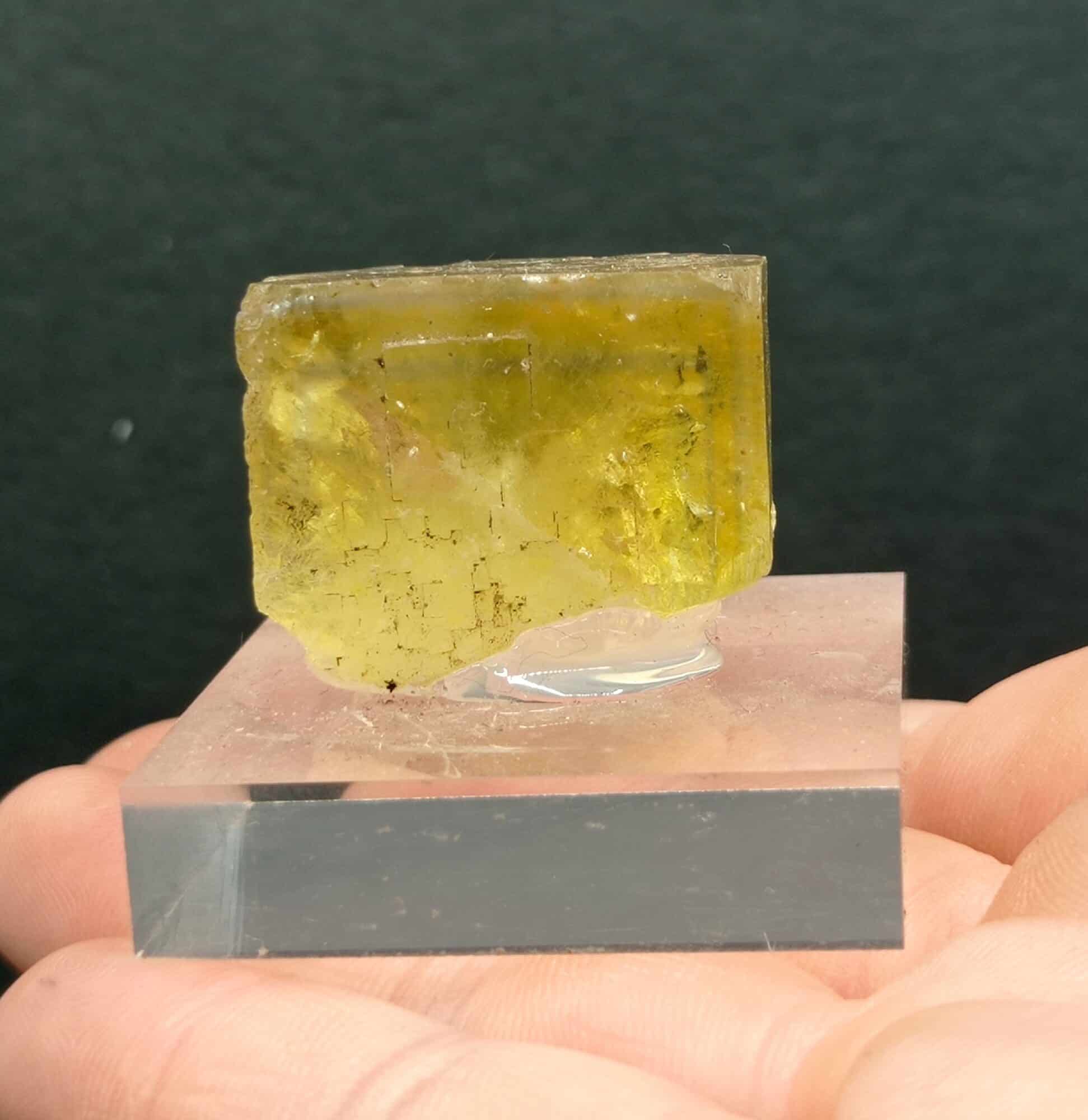 Yellow fluorite (Fluorine), Burc mine, Le Burg, Tarn.