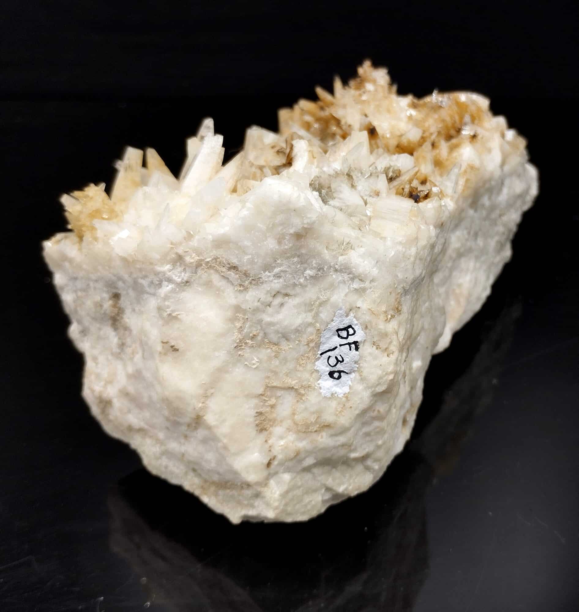 Prehnite and Pectolite, Jeffrey Mine, Asbestos, Quebec, Canada.