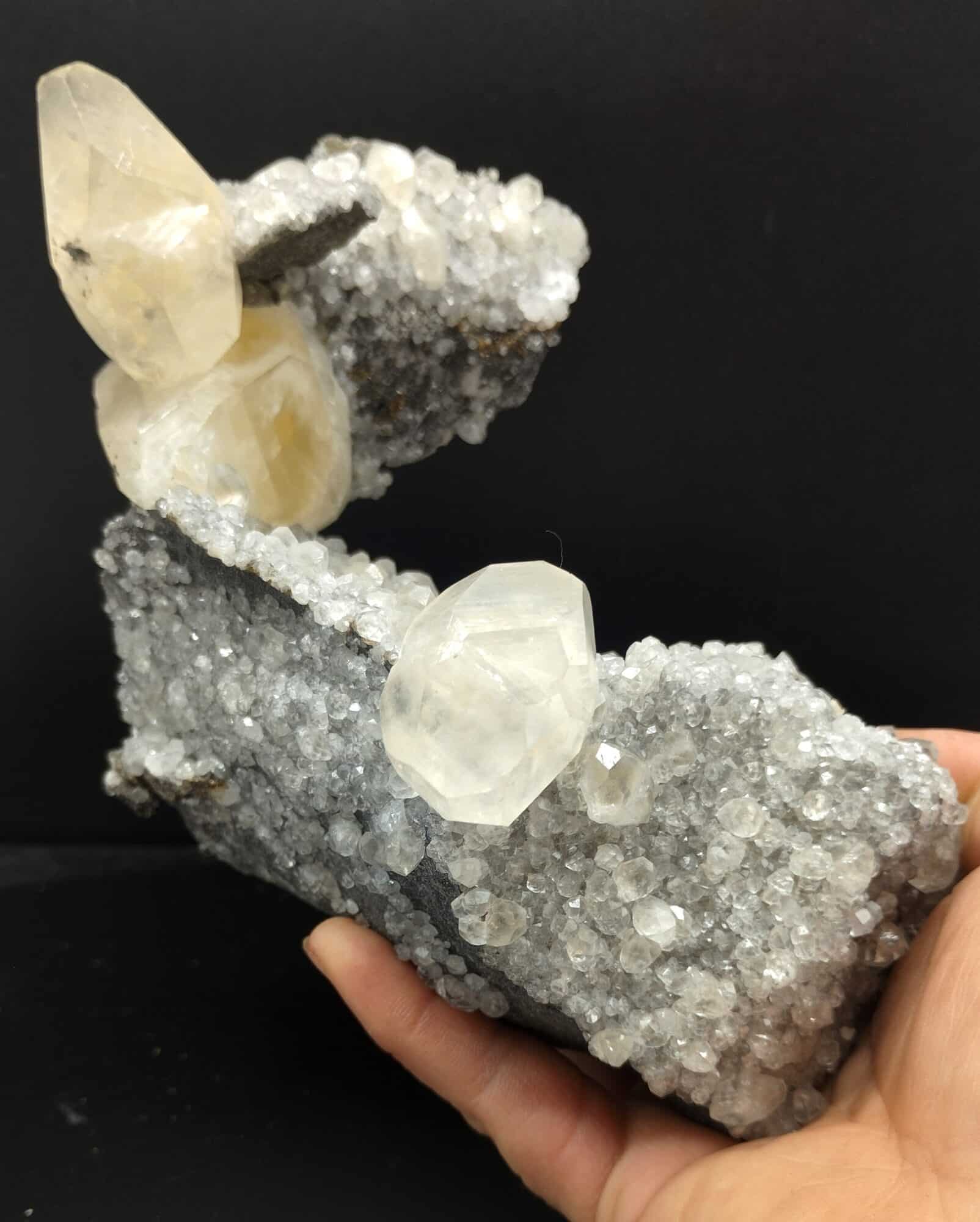 Calcite and sphalerite, Trier, Gard.