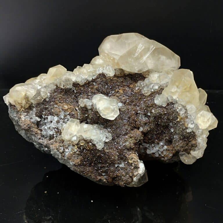 Calcite, Sphalerite and Dolomite, Trèves, Gard.