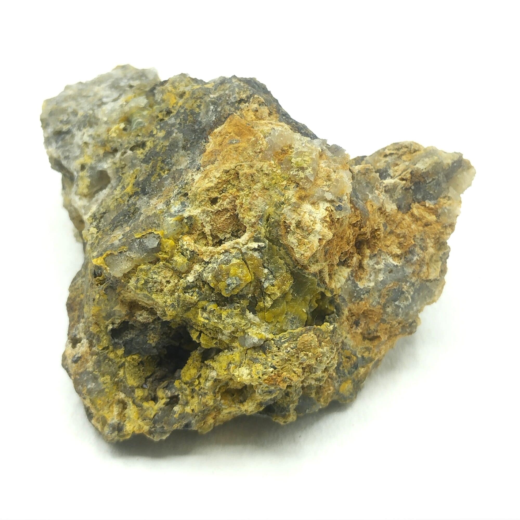 Mimetite, Pyromorphite, Villevieille, Pontgibaud, Puy-de-Dôme.