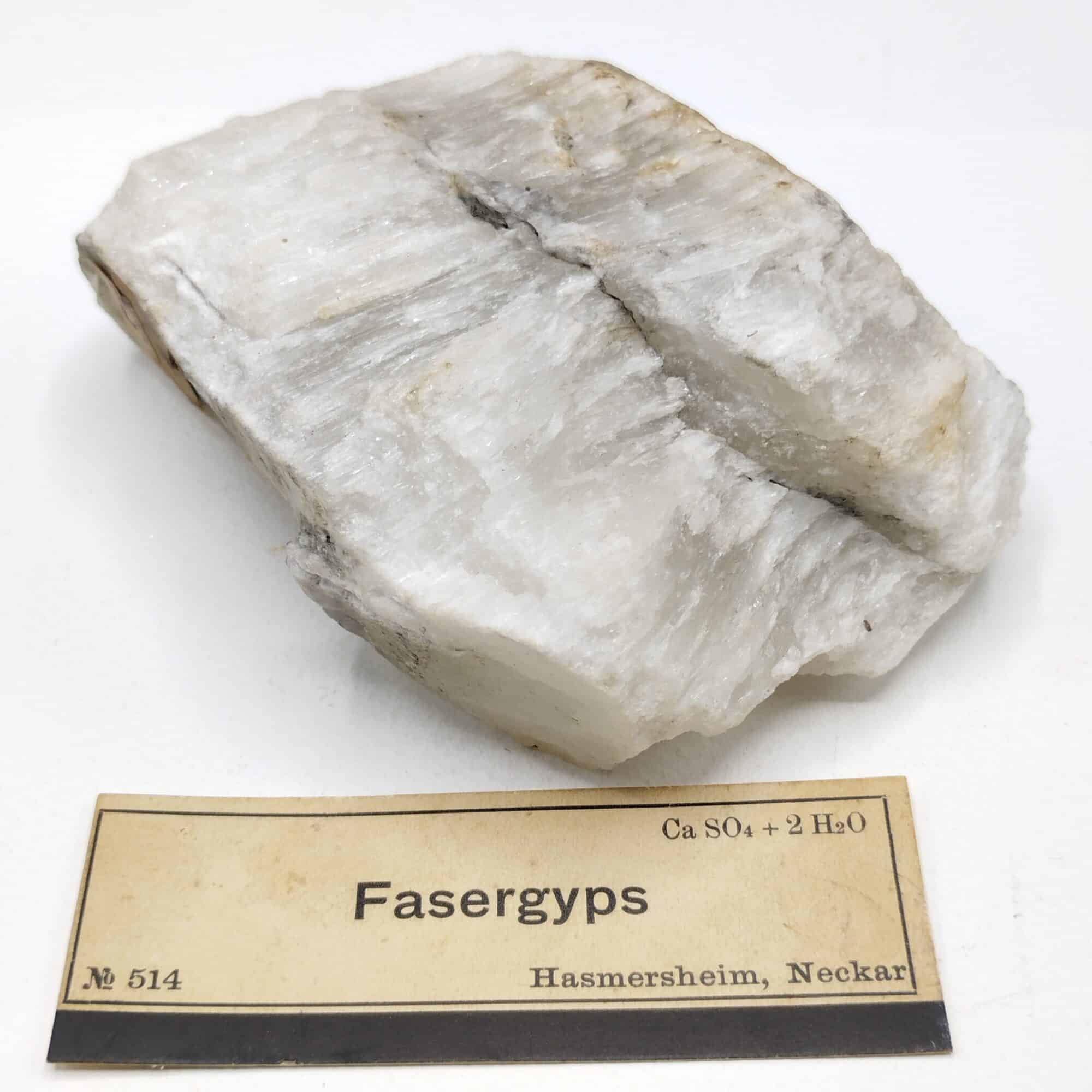 Fasergyps (Gypsum), Hasmersheim, Neckar, Germany.