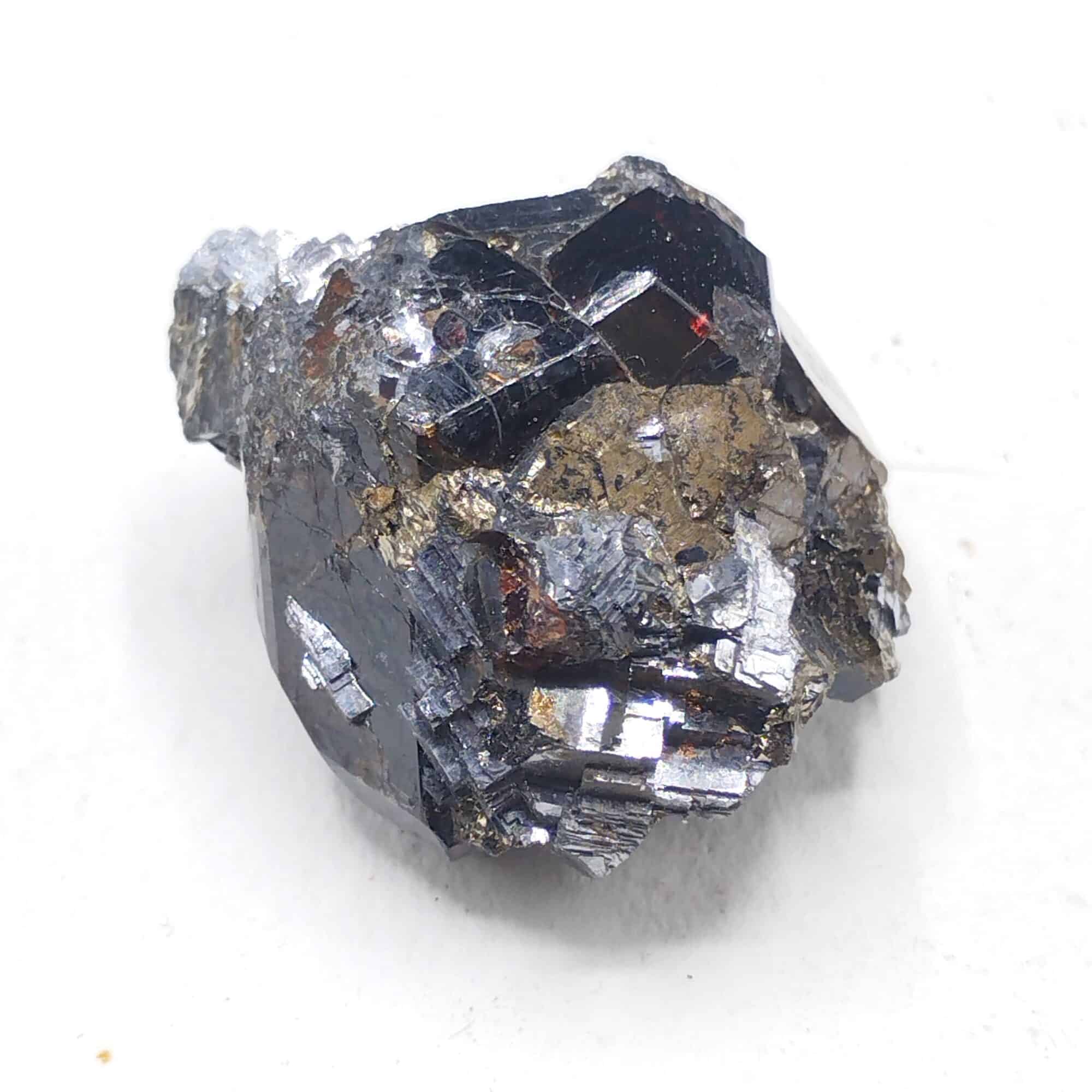 Spessartine (garnet) & galena, Broken Hill, Australia.