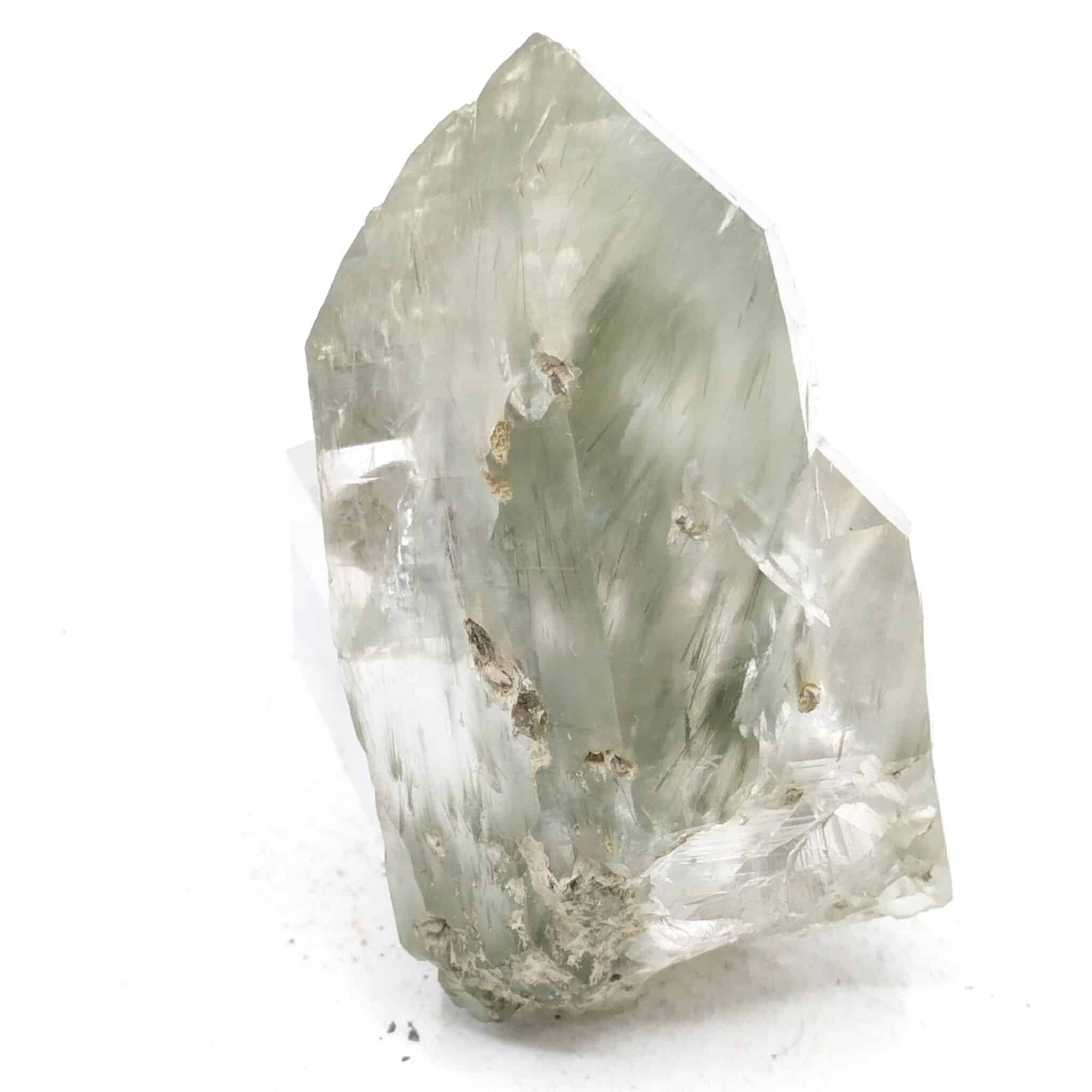 Quartz with asbestos inclusions, Chalmegg, Guttannen, Switzerland.